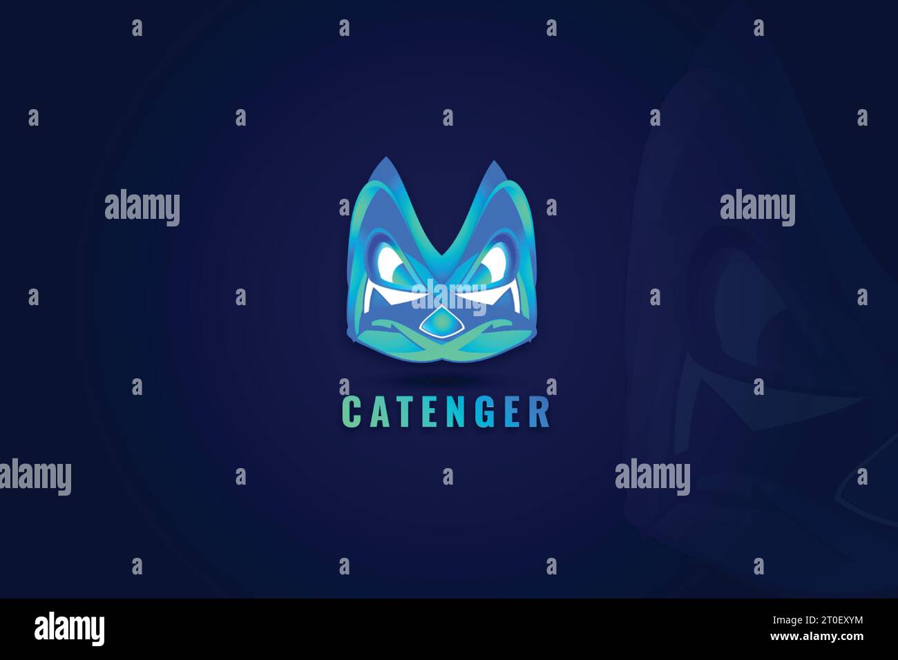 cat logo template creative modern abstract gradient color powerful ...