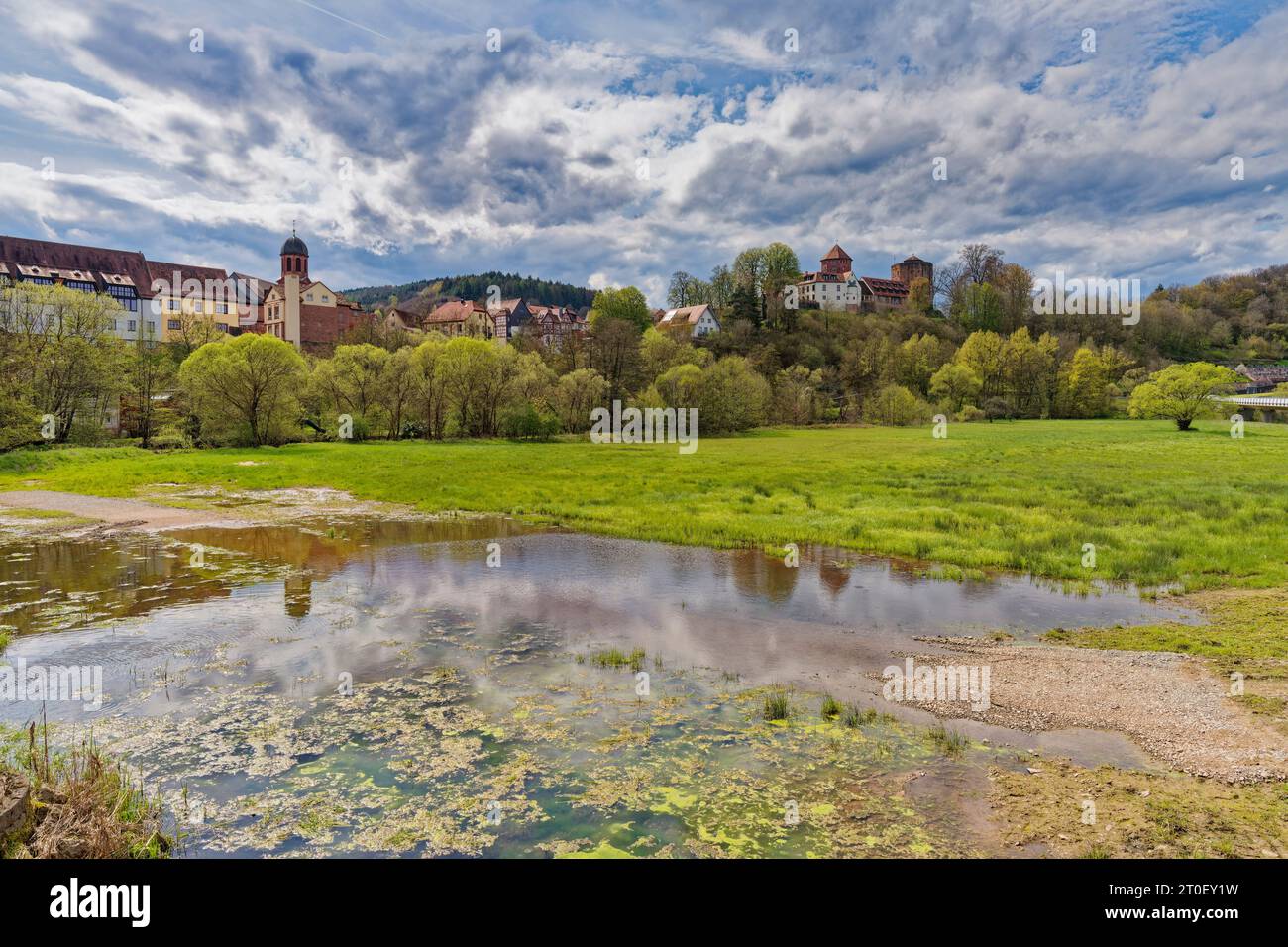 View of Rieneck in Sinntal, Main-Spessart County, Lower Franconia ...