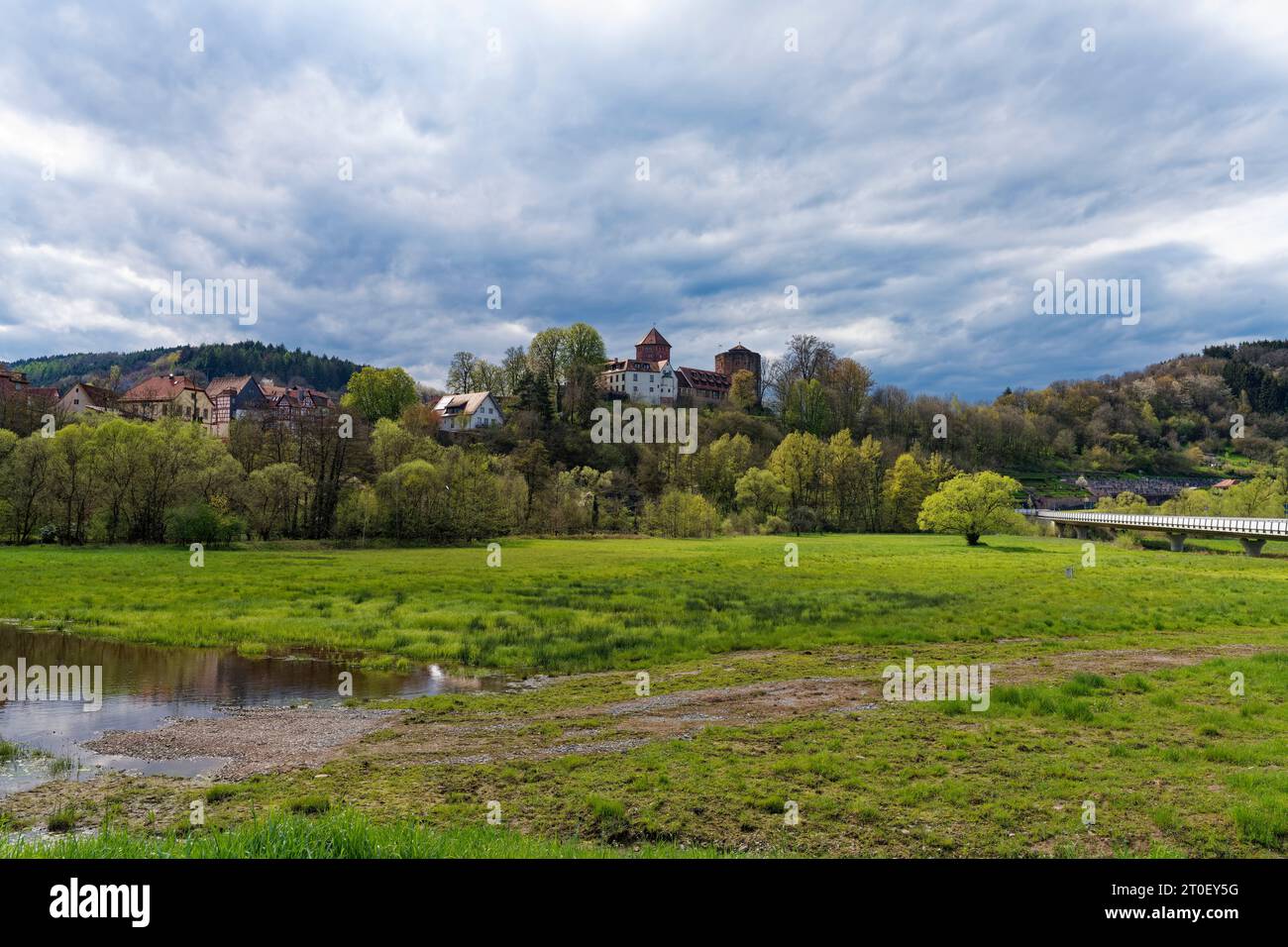 View of Rieneck in Sinntal, Main-Spessart County, Lower Franconia ...
