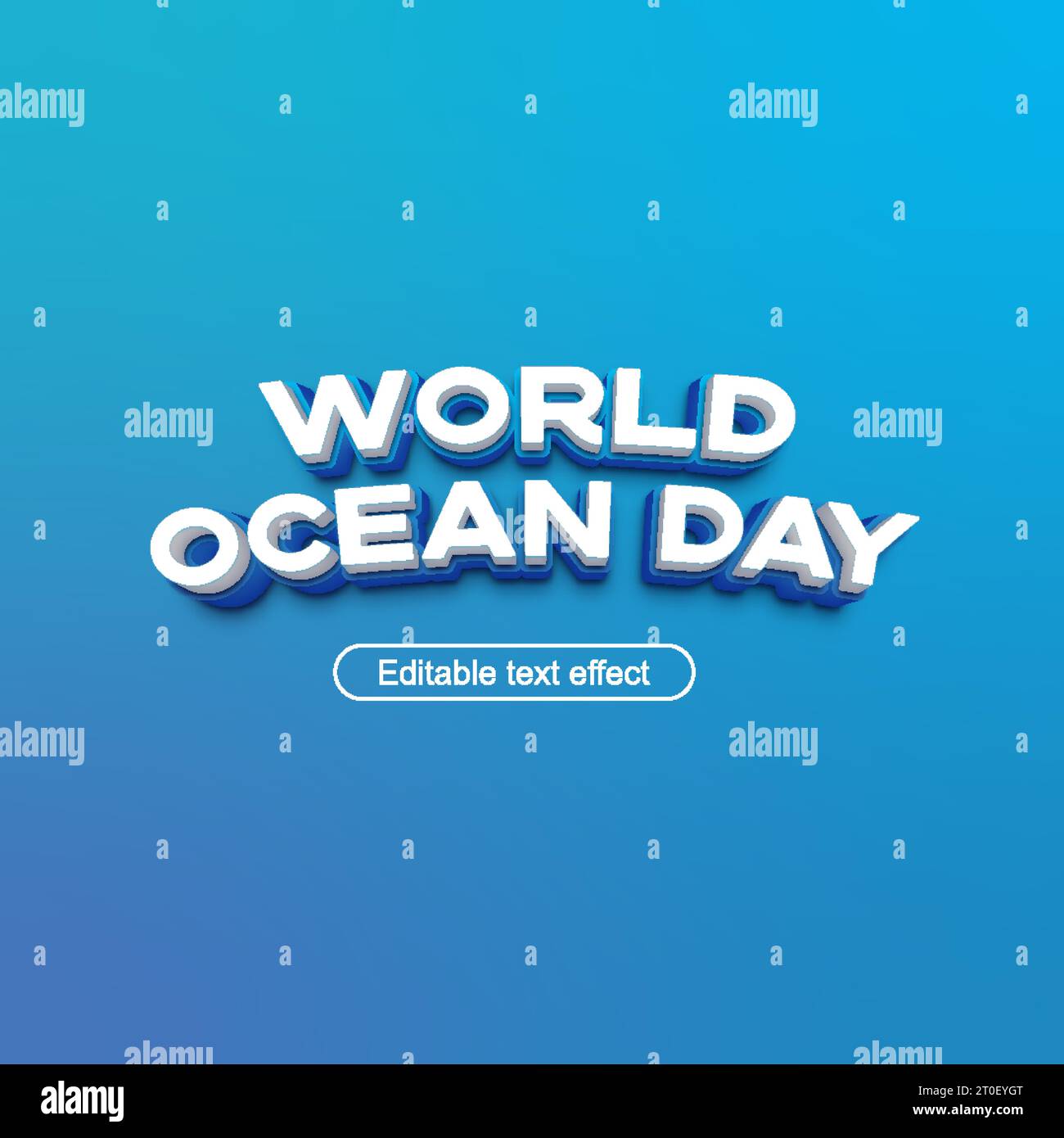 world ocean day poster celebration vector illustration Stock Vector ...