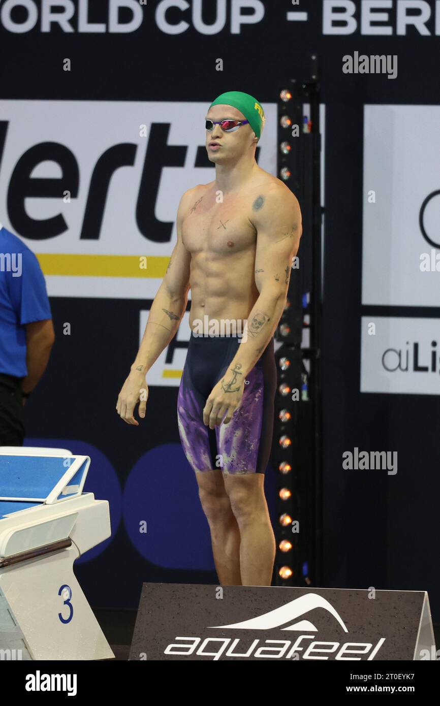 Berlin, Germany. 06th Oct, 2023. Swimming: World Cup, 200m Butterfly ...