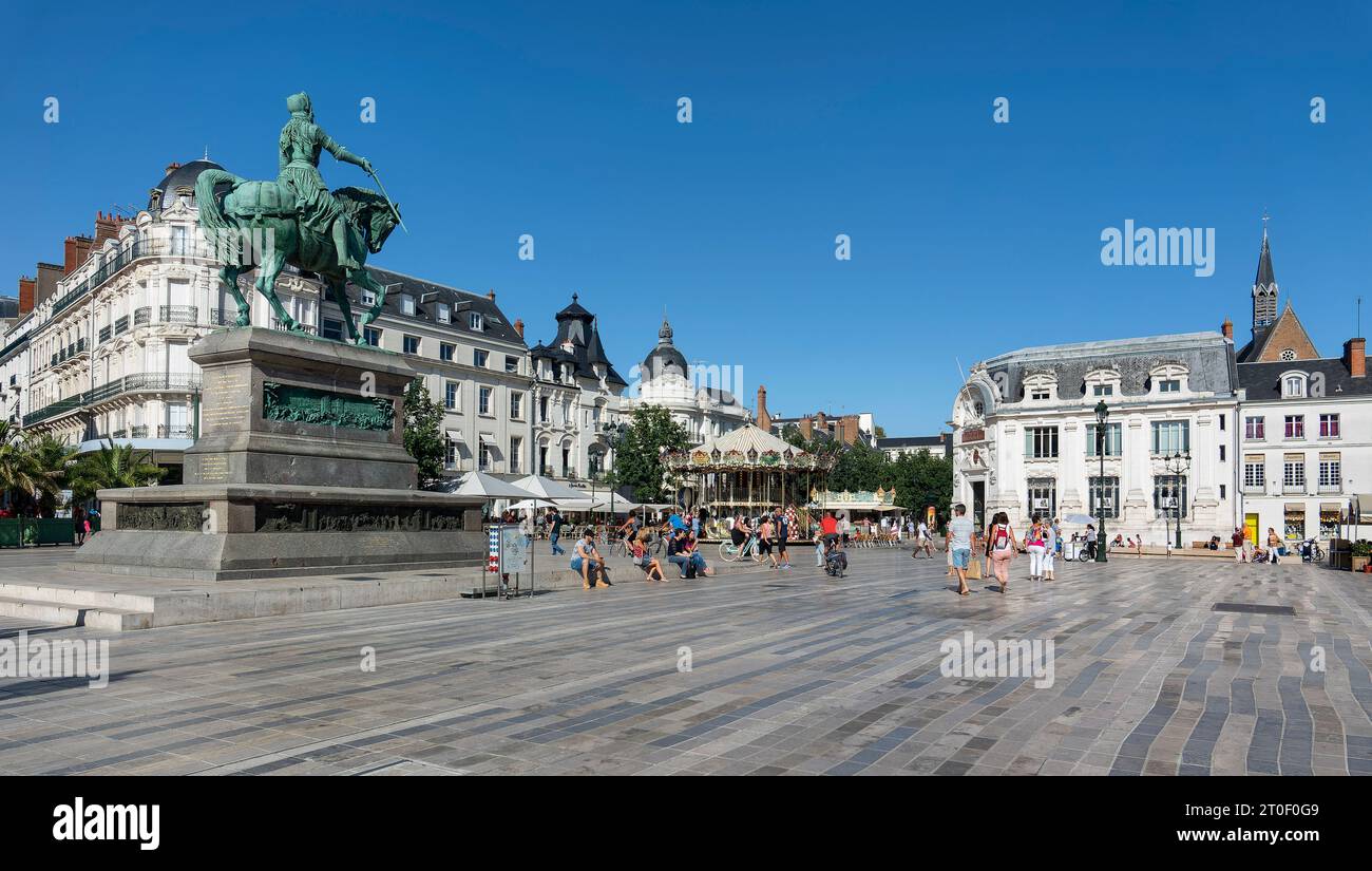 Place du Martroi is the main square in the center of Orleans. On it ...