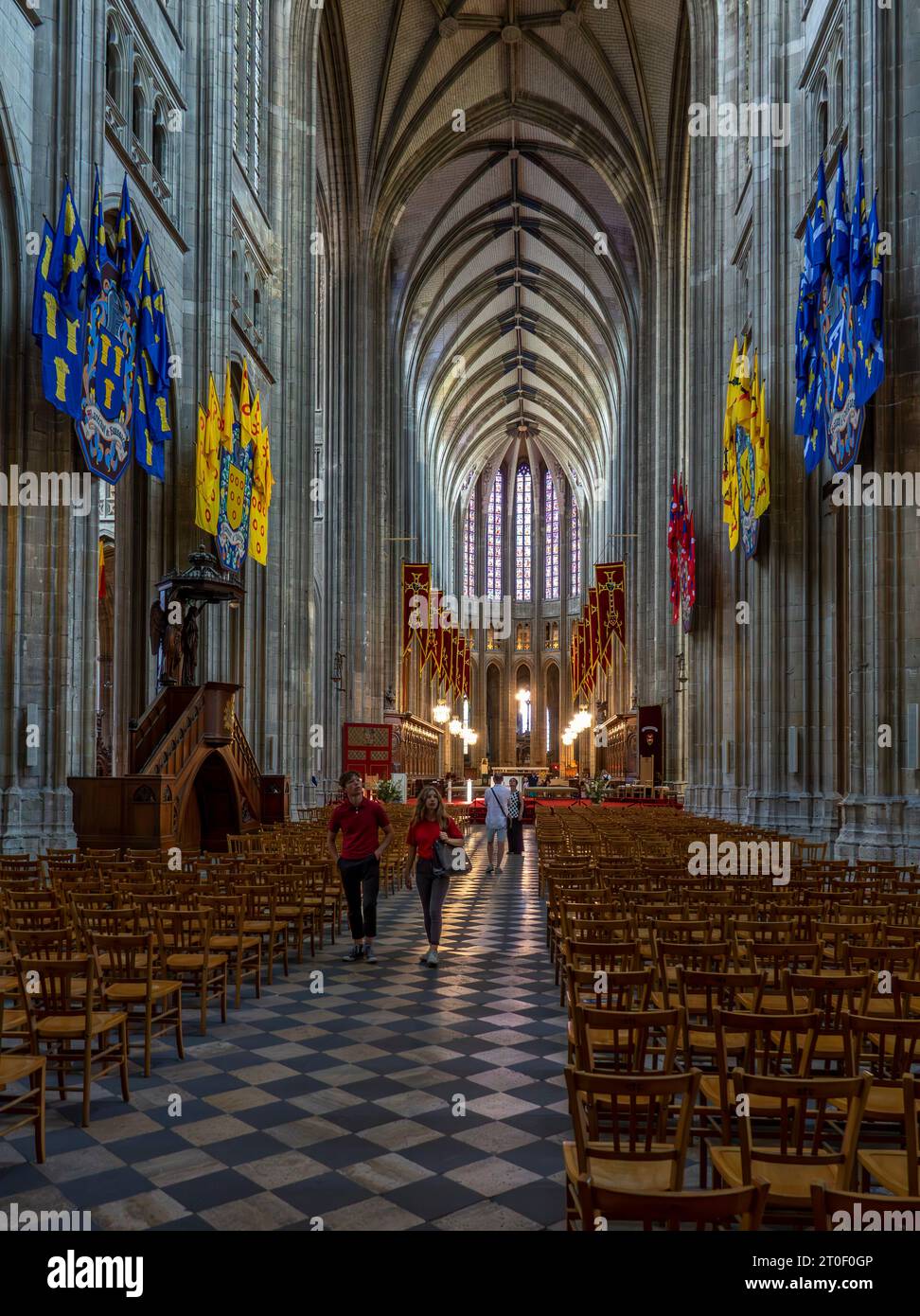 Nave of the Sainte-Croix Cathedral Stock Photo - Alamy