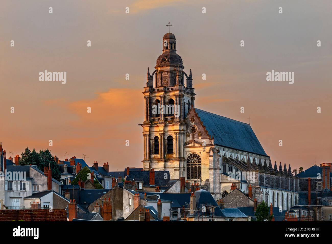 Cathedral Saint-Louis, the nave and Renaissance tower originally date ...