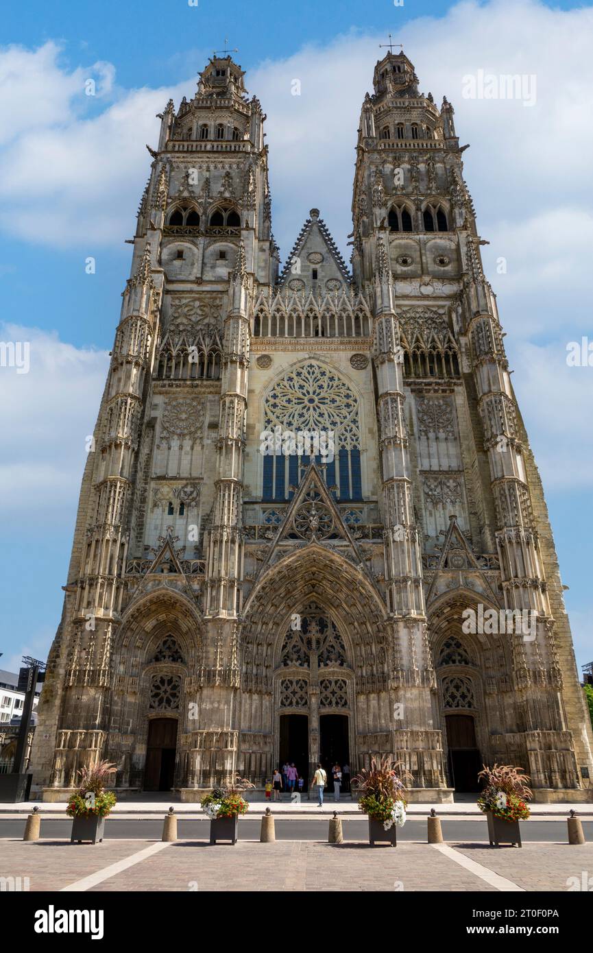 The Gothic cathedral of Tours is dedicated to St. Gatianus, the first ...