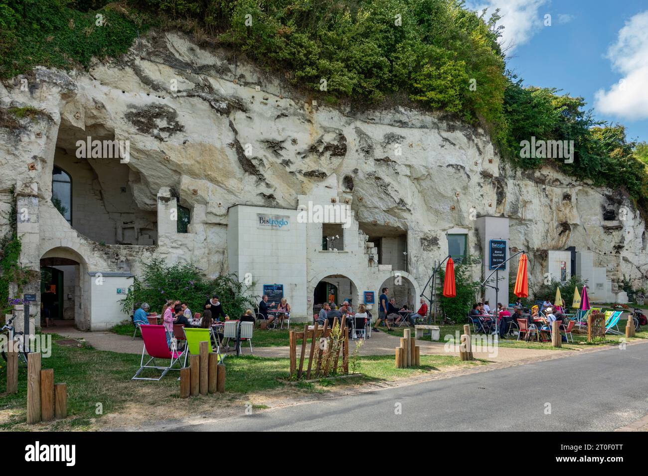 At the caves of Turquant in the Rue Chateau Gaillard Stock Photo - Alamy