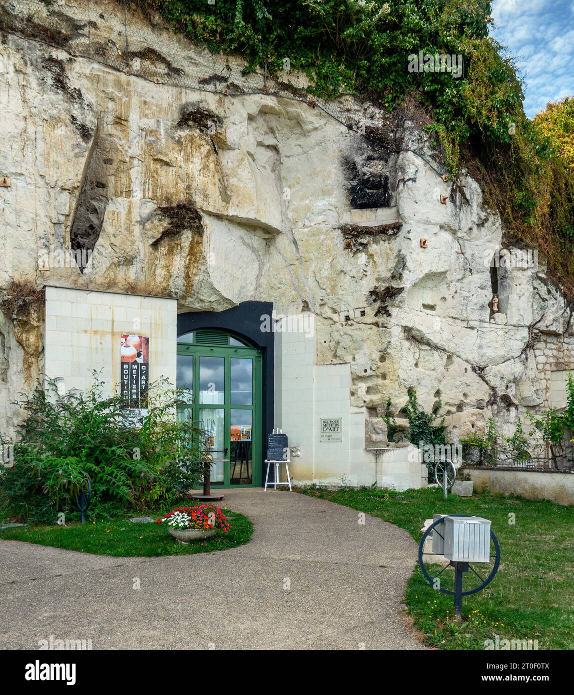 At the caves of Turquant in the Rue Chateau Gaillard Stock Photo - Alamy
