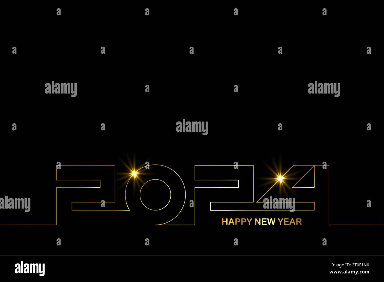New year card line Stock Vector Images - Alamy