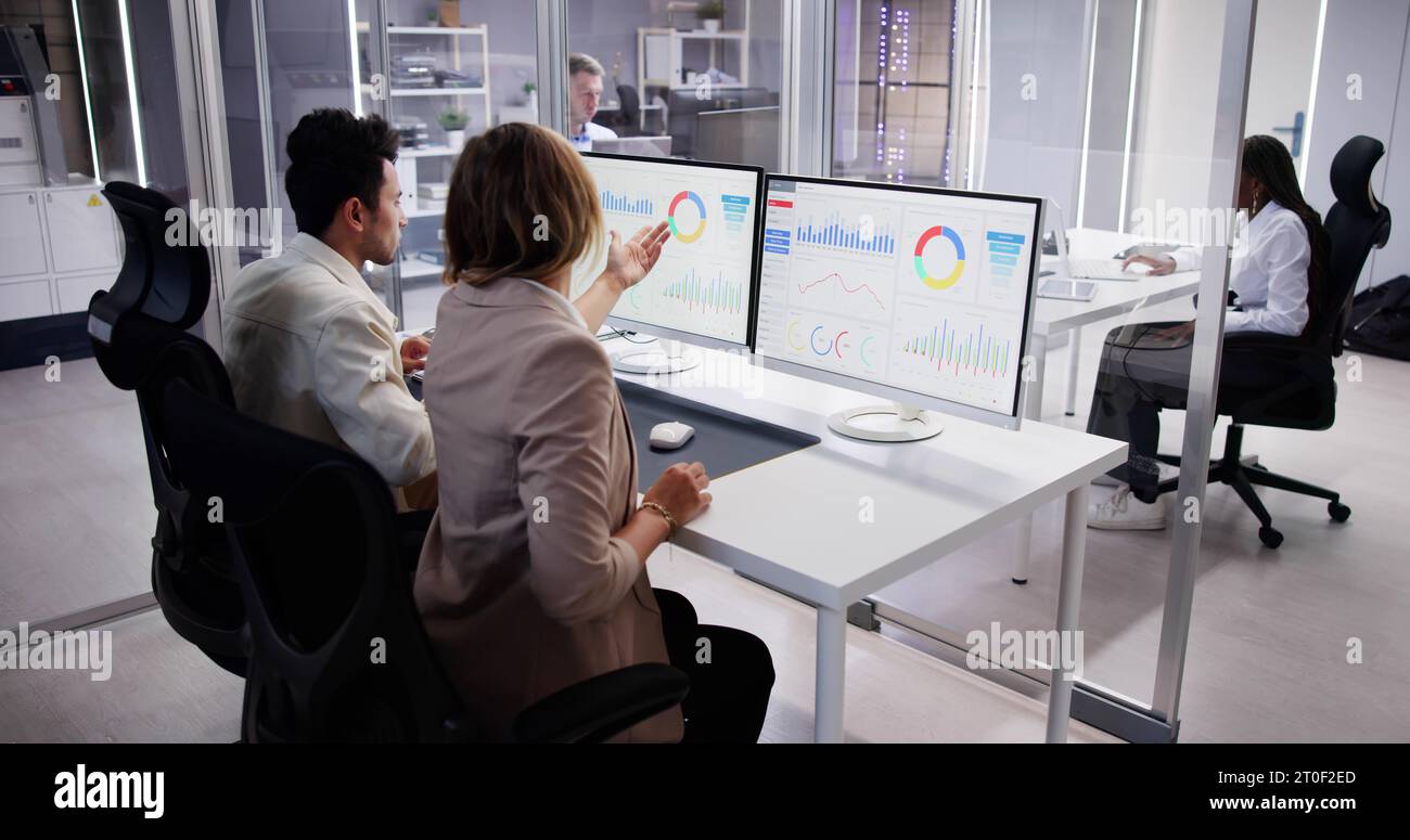 Data Analyst Using Data Analytics KPI Dashboard Stock Photo - Alamy