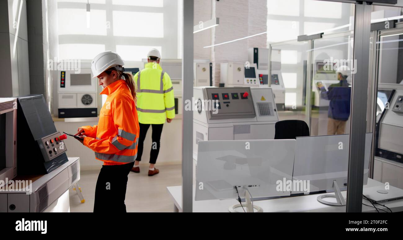 Protective Equipment At Workplace. Industrial Engineers And Technicians ...