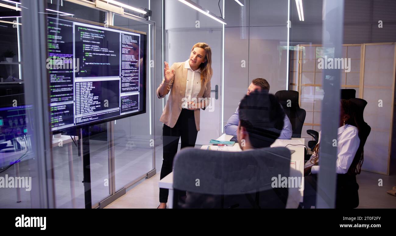 Developer Programmer Team Meeting. Brainstorming Website Technology Stock Photo - Alamy