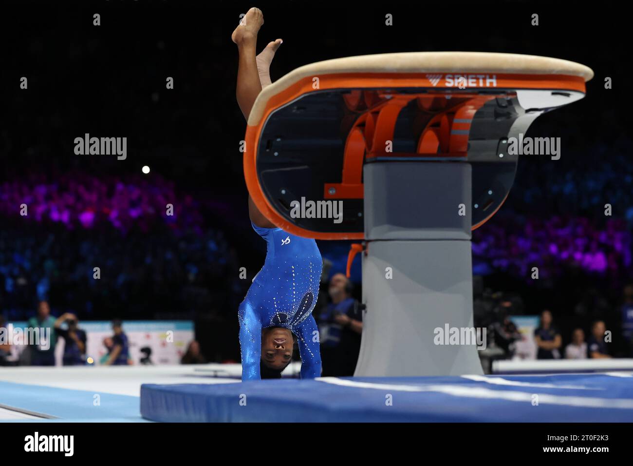 United States' Simone Biles competes on the vault during the women's ...