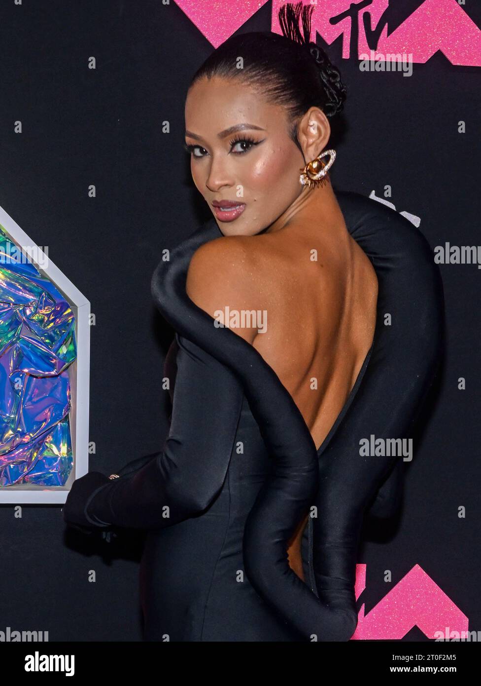 Pretty Vee attends the 2023 Video Music Awards at Prudential Center in ...