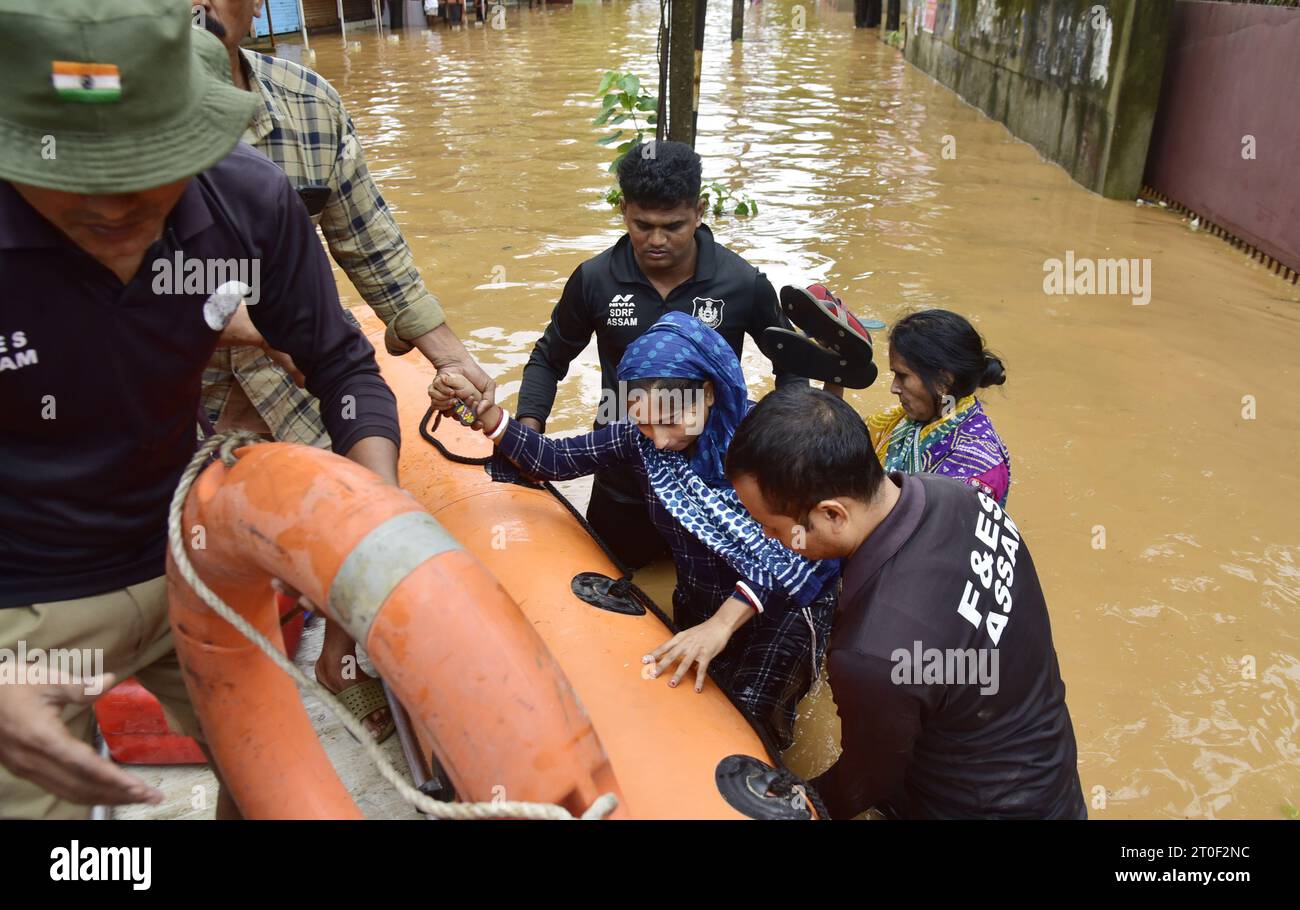 Guwahati, Guwahati, India. 6th Oct, 2023. State Disaster Respond Force ...