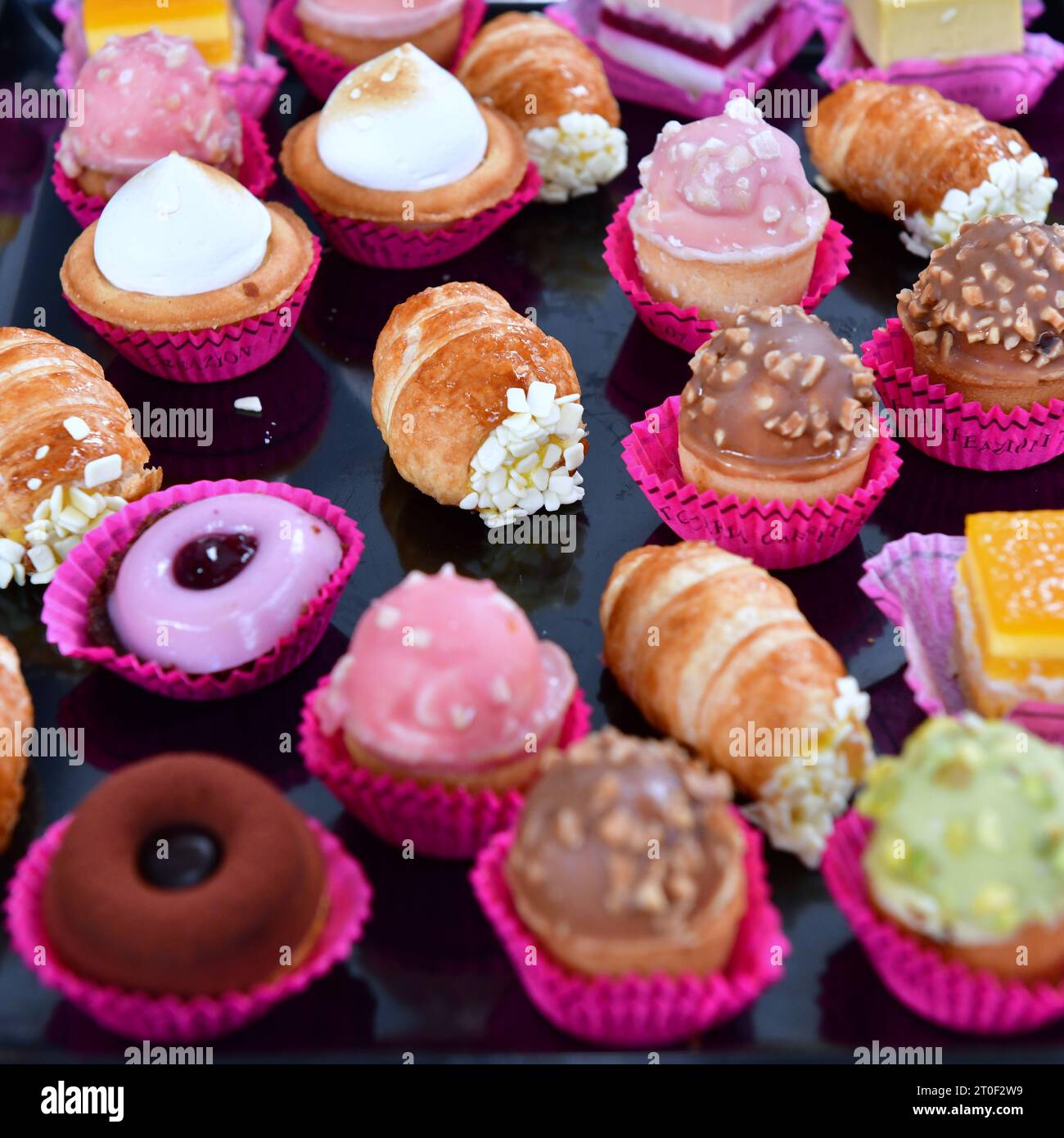 A tray full of sweet handmade colorful italian pastries. Sweets, sweet ...