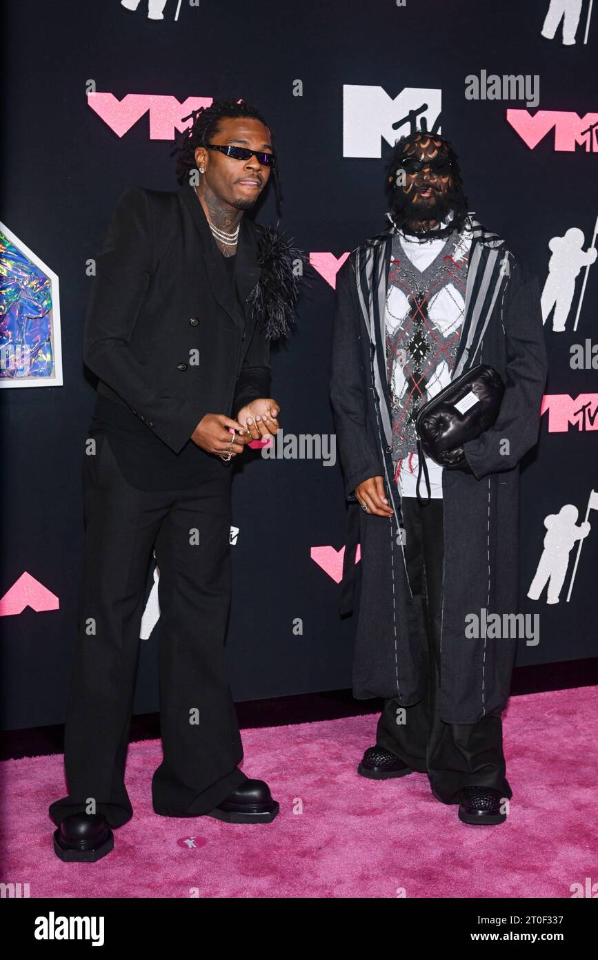 Gunna and Spike Jordan attend the 2023 Video Music Awards at Prudential ...