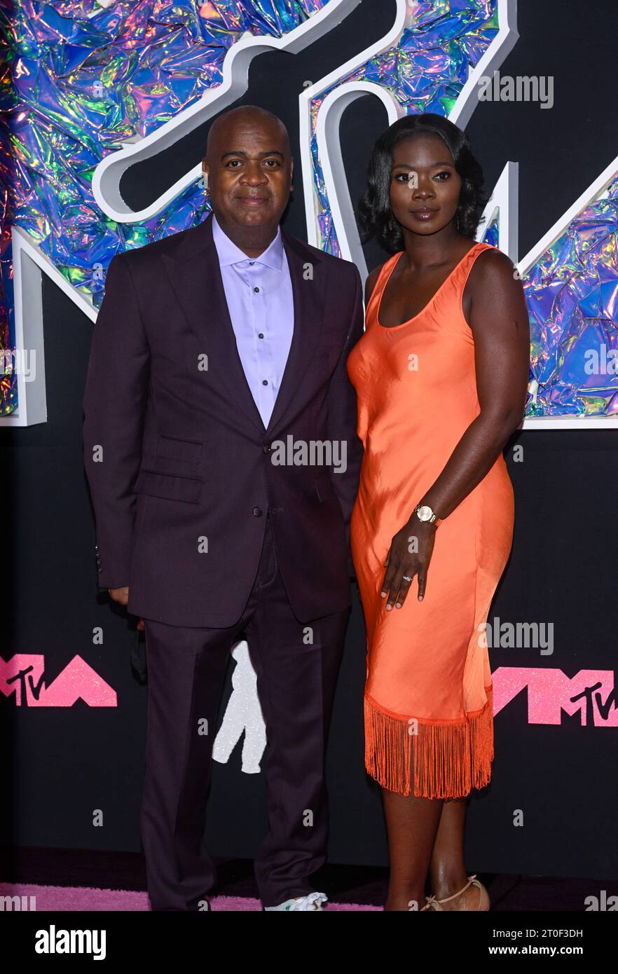 Mayor of Newark Ras Baraka and Linda Jumah attend the 2023 Video Music ...