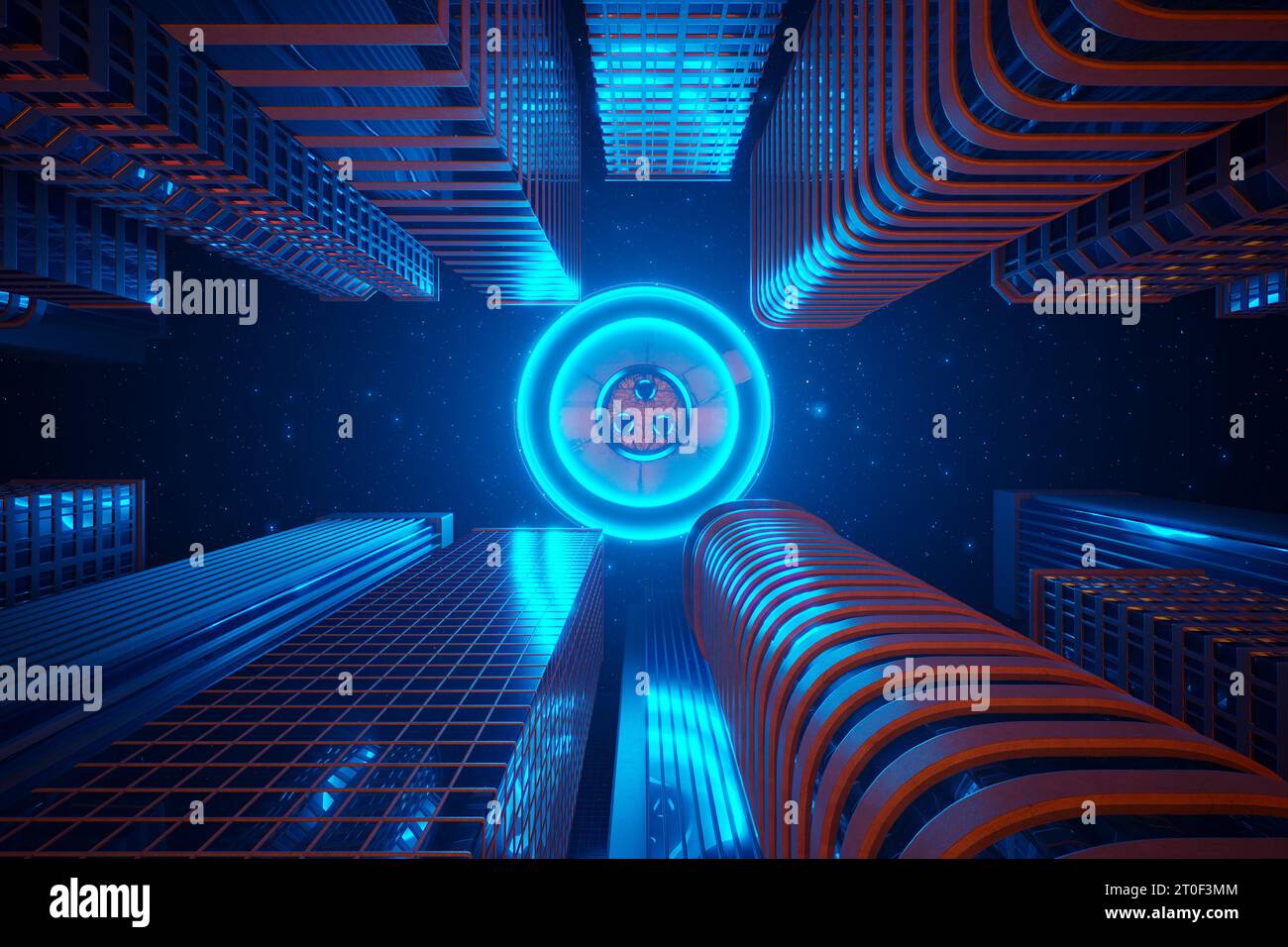 Flying slowly above modern city hi-res stock photography and images - Alamy