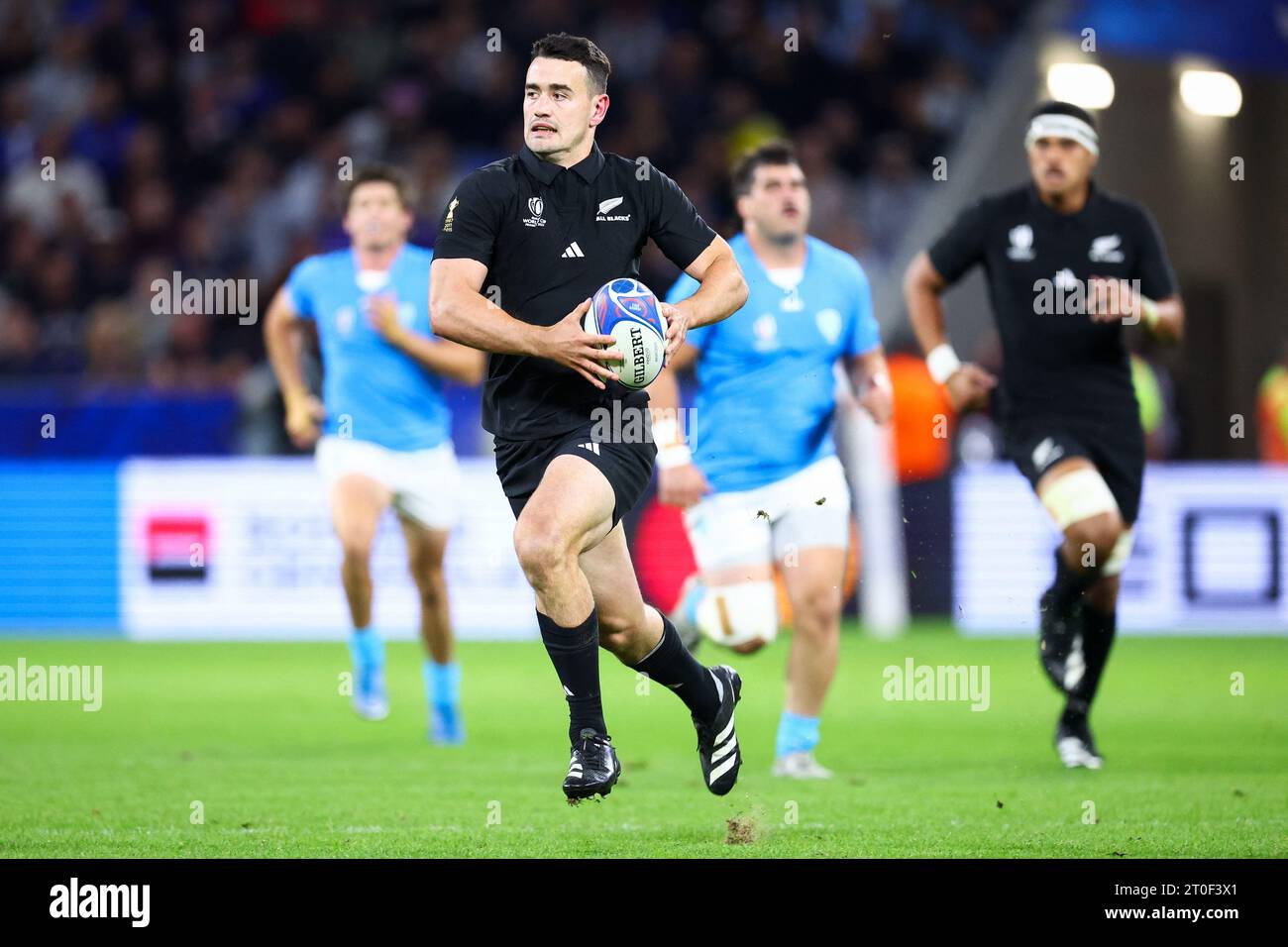 Will Jordan #14 of New Zealand during the Rugby World Cup Pool A match ...