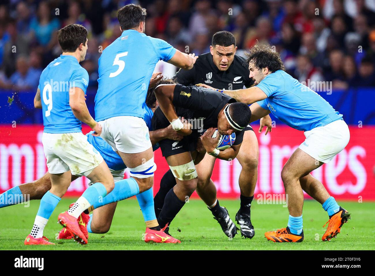 Tupou Vaa'i #5 of New Zealand during the Rugby World Cup Pool A match ...
