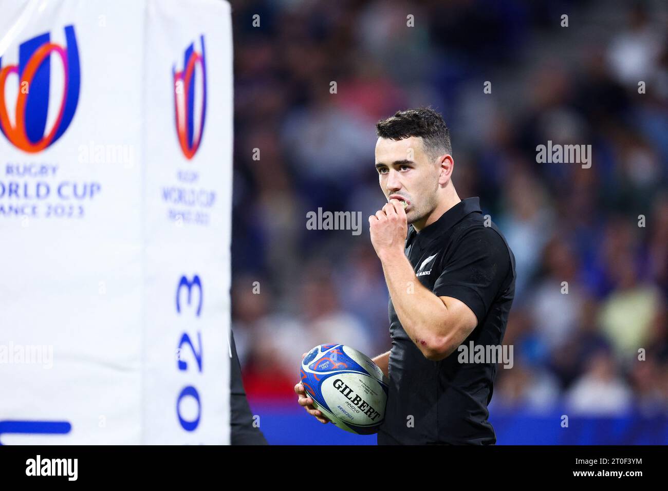 Will Jordan #14 of New Zealand during the Rugby World Cup Pool A match ...