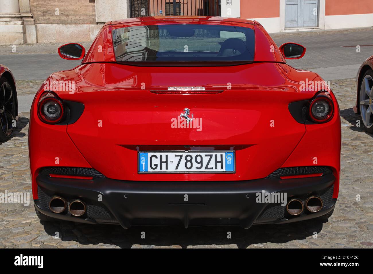 MODENA, ITALY, October 2023 - Ferrari modern sport car aerodynamic ...