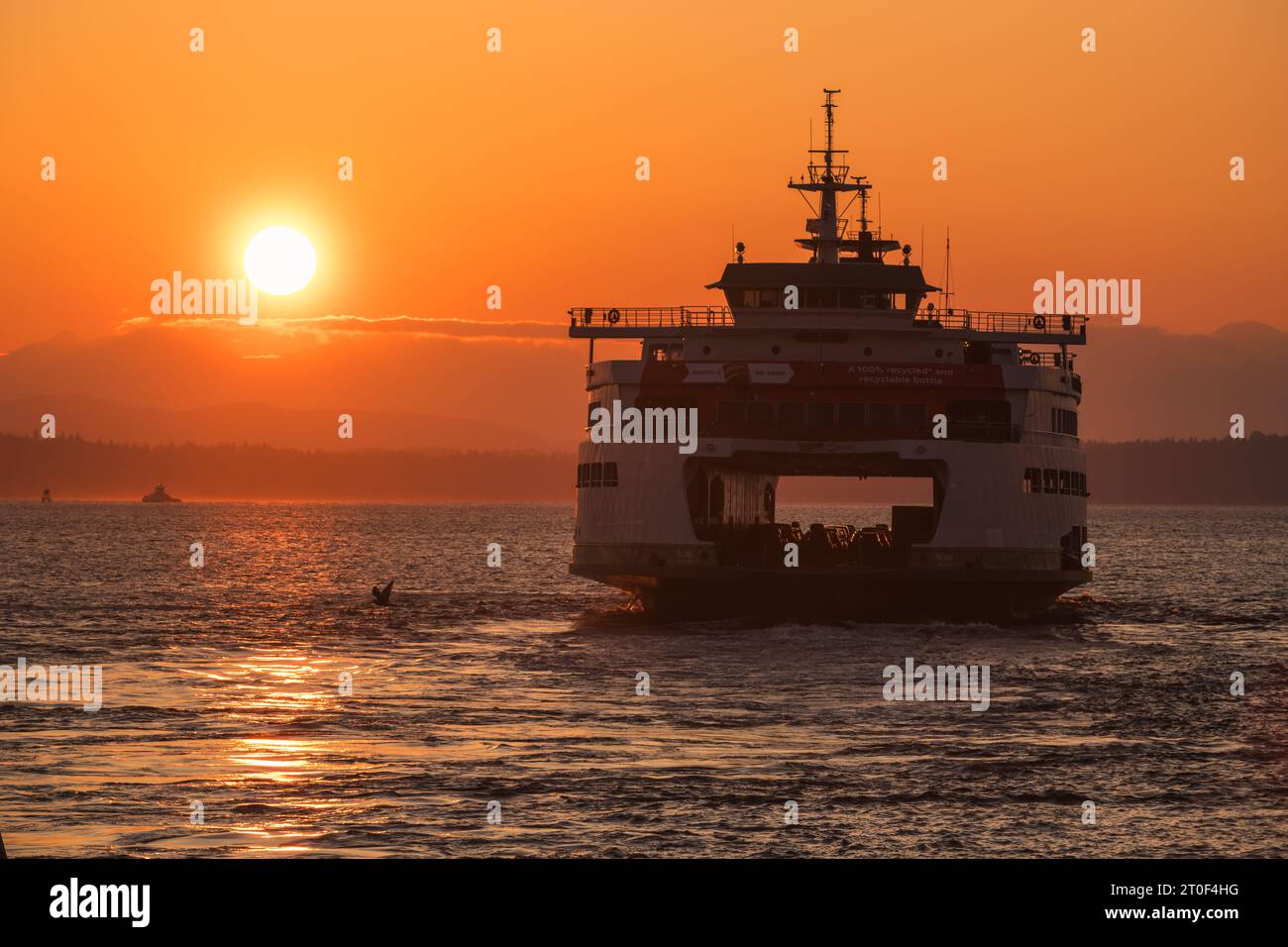 Seattle, USA. 29 Sep, 2023. Ferry leaving the Colman Ferry Terminal on ...