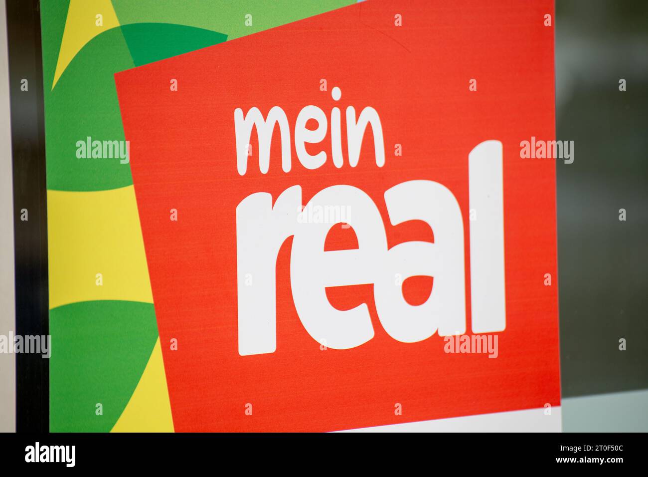 Mein-Real logo at the Real store in Ludwigshafen-Oggersheim, Germany ...