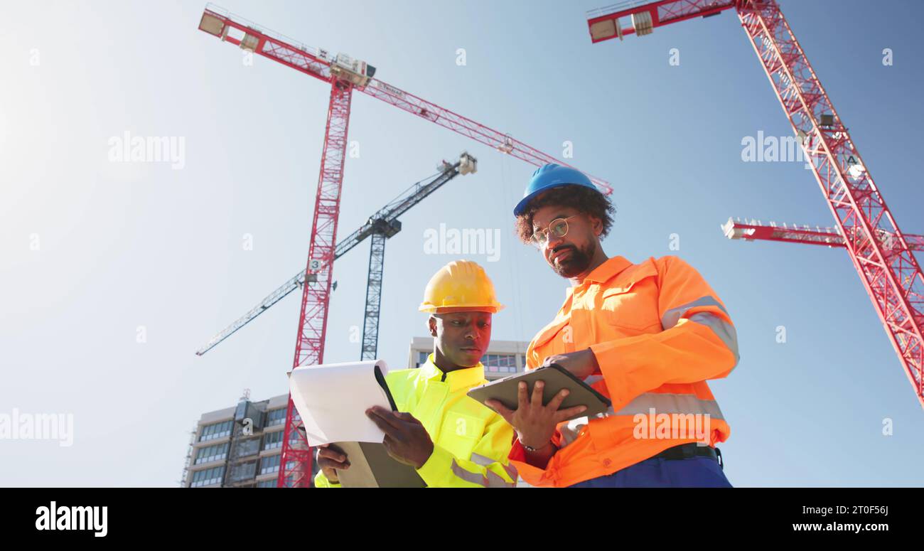 OSHA Inspection Worker At Construction Site. Building Safety Stock ...