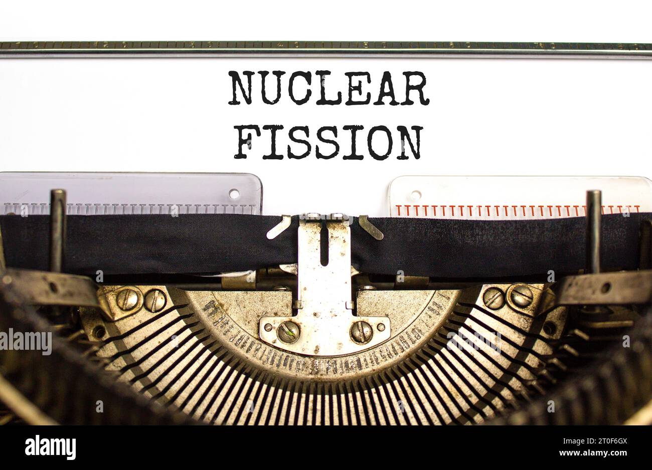 Nuclear fission symbol. Concept words Nuclear fission typed on ...