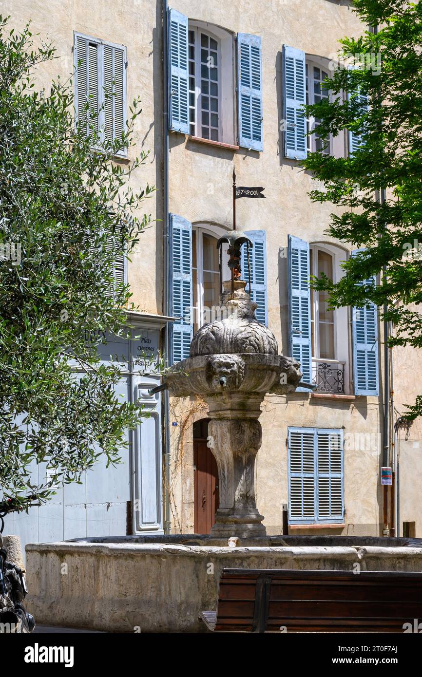 Travel destination, small ancient village Cotignac in Var, Provence ...