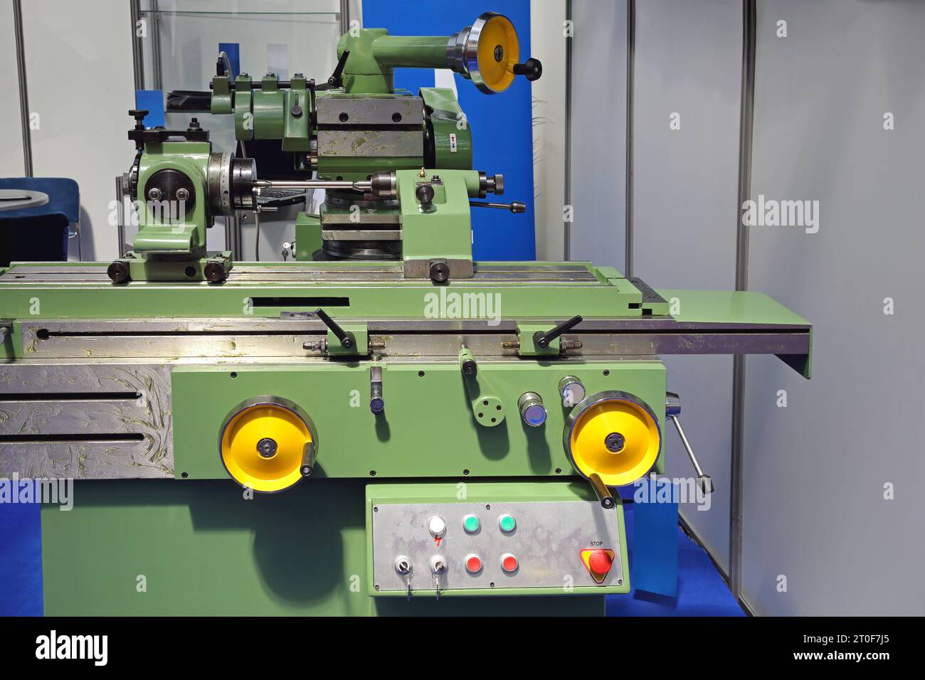 Classic Lathe Machining Tools in Metal Production Workshop Stock Photo ...