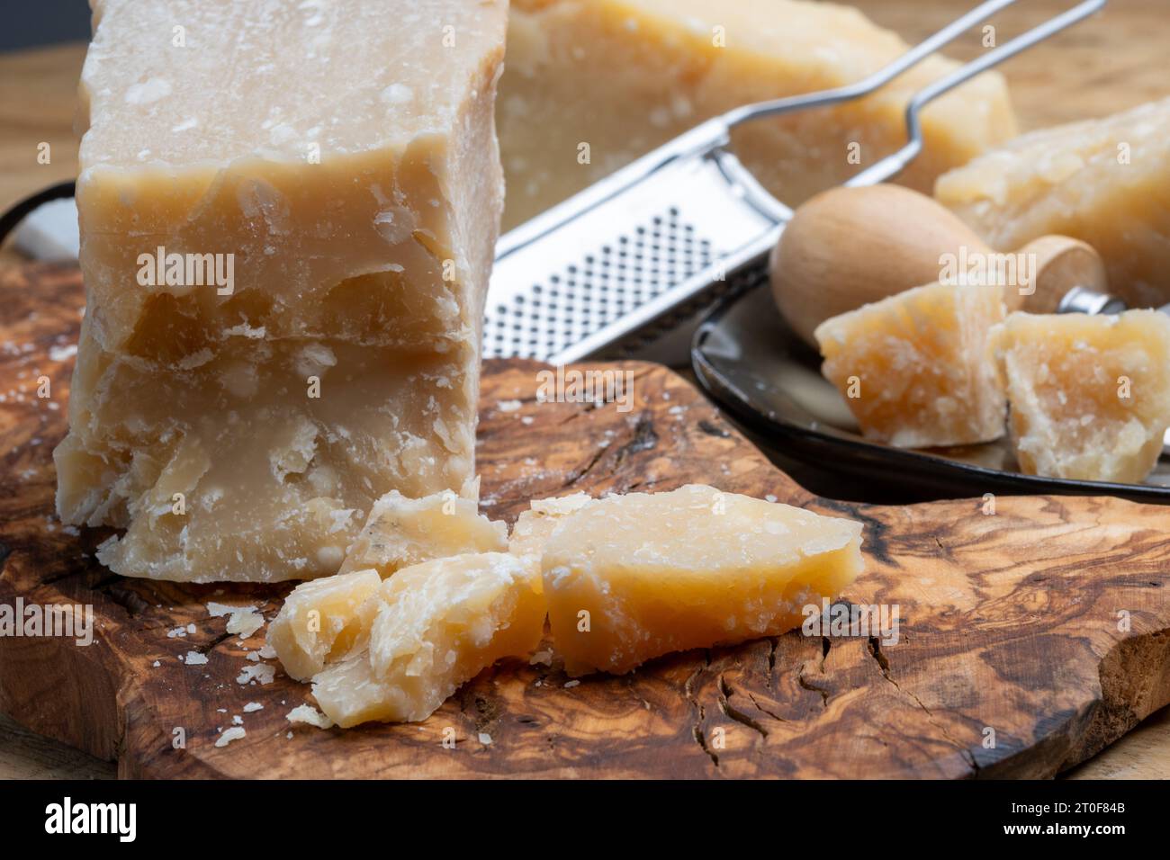 Cheese collection, hard 60 months old, yellow Italian cheese parmesan ...