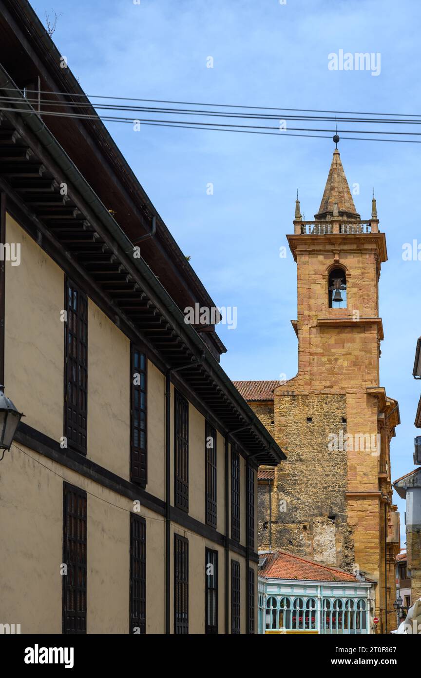 Walking of old streets in capital of Principality of Asturias, Oviedo ...