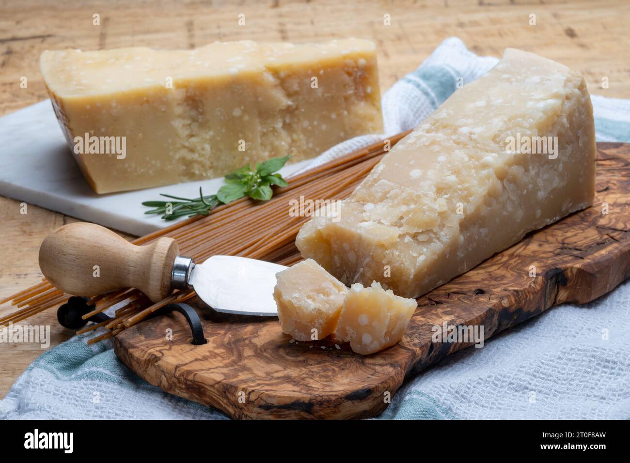 Cheese collection, hard matured yellow Italian cheese parmesan or ...