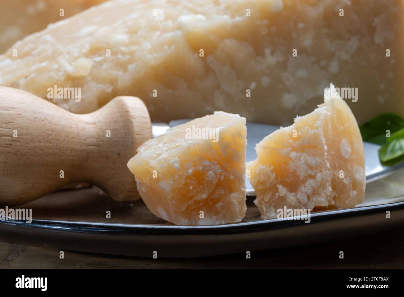 Cheese collection, hard matured yellow Italian cheese parmesan or ...