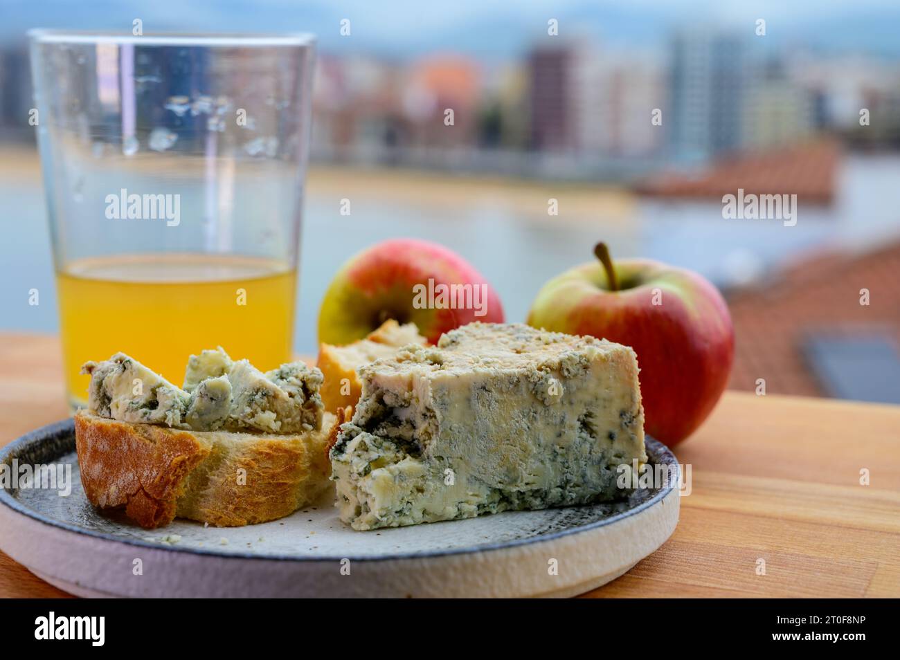 Food pairing in Asturias, blue cow cabrales cheese from caves in Arenas ...
