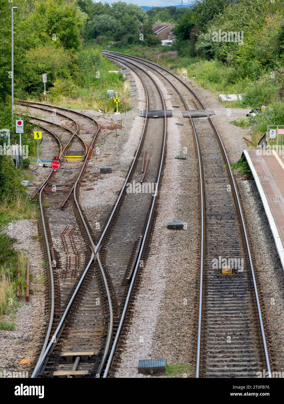 Railway points system hi-res stock photography and images - Alamy
