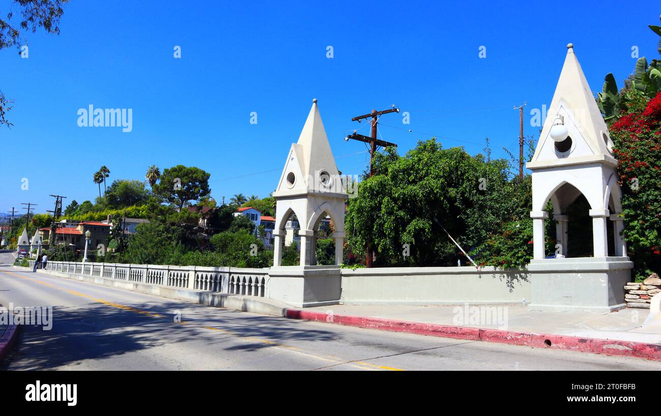 The Shakespeare Bridge in a Gothic style built in 1926, located in the ...