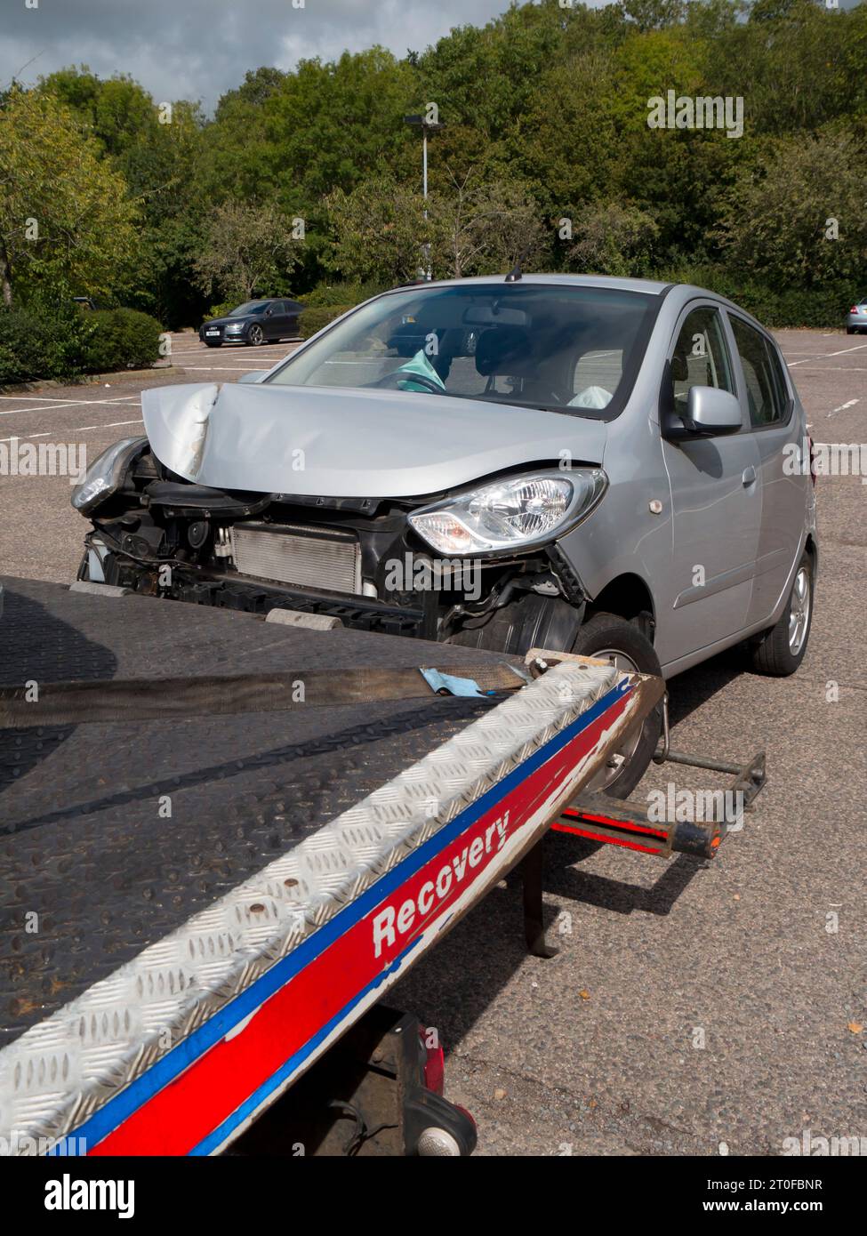 Car accident recovery Stock Photo - Alamy