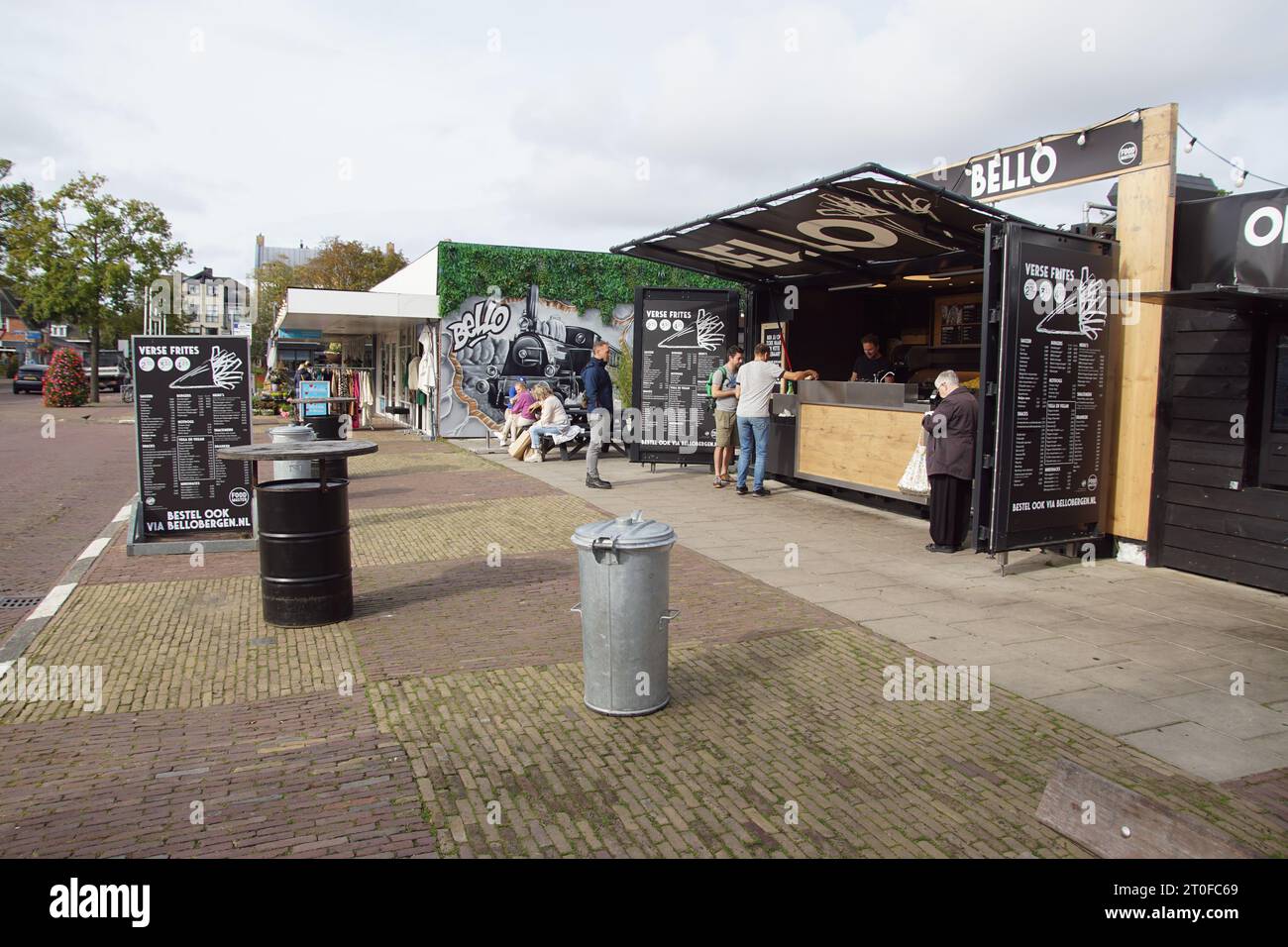 Dutch fries fast food shop chips, french fries. Customers. Called Bello ...
