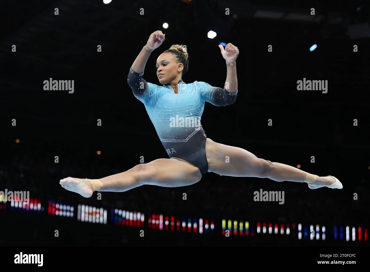 Brazil's Rebeca Andrade competes on the floor during the women's all ...