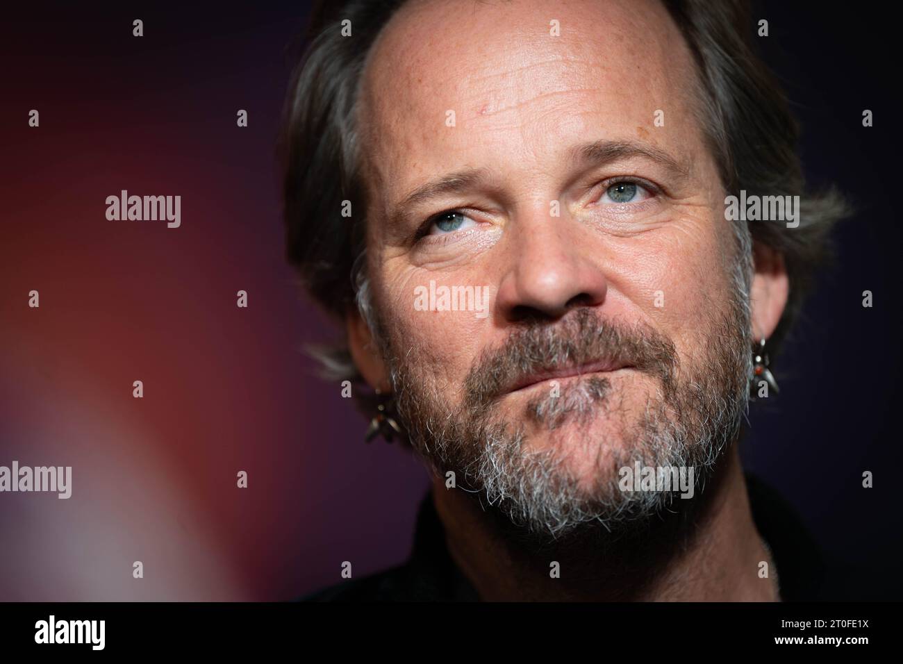 Peter Sarsgaard talks to the media during a screening of Memory during ...