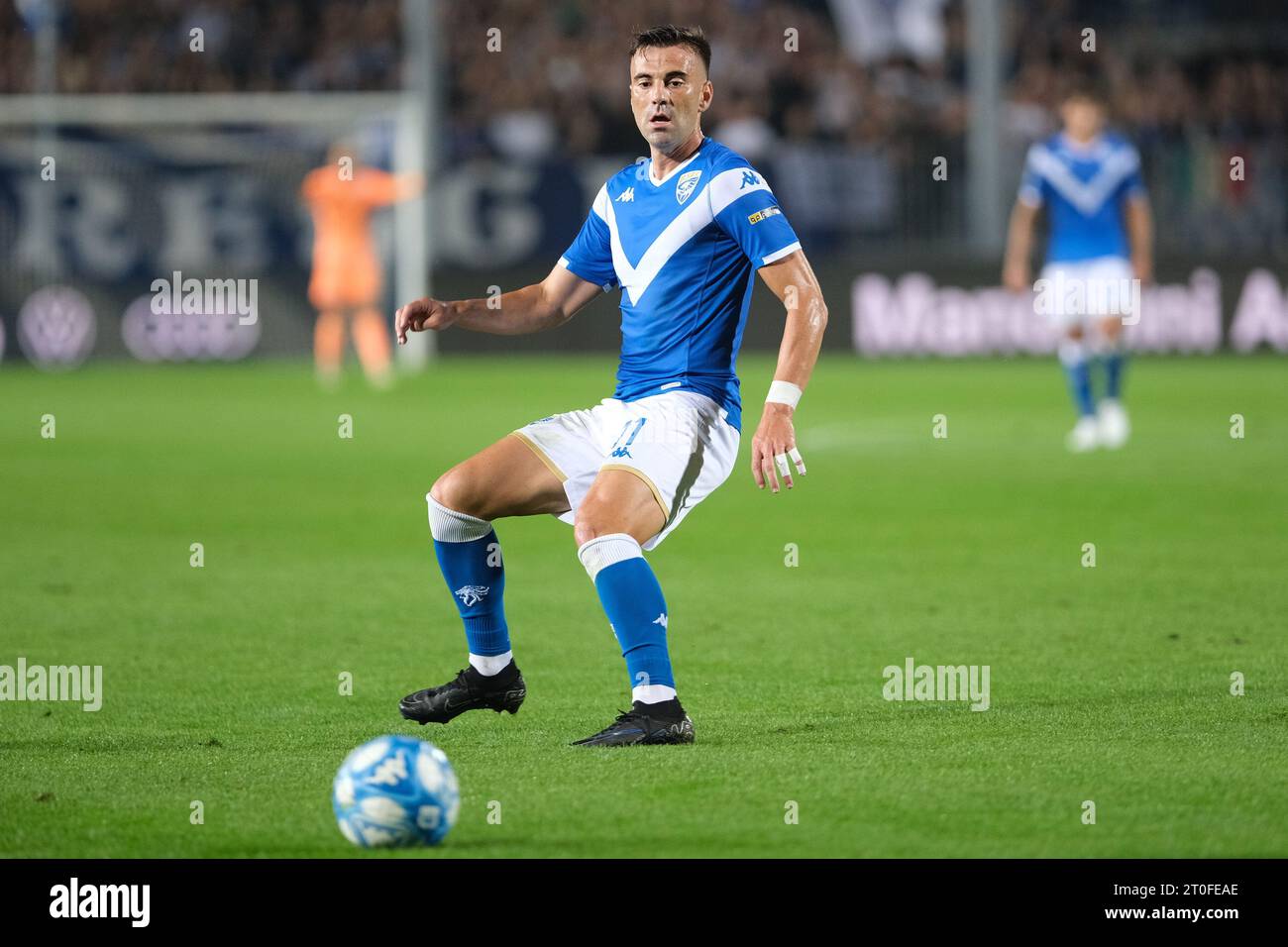 Brescia, Italy. 06th Oct, 2023. Gabriele Moncini of Brescia Calcio FC ...