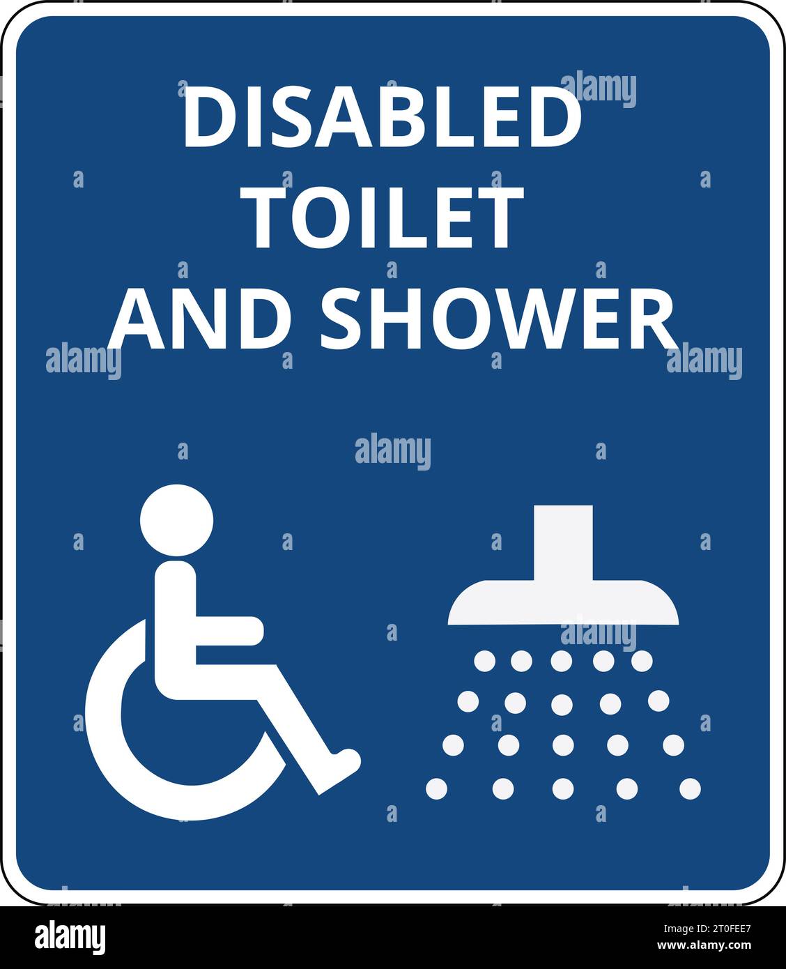 Disabled Toilet and Shower Symbol. Vector illustration Stock Vector ...