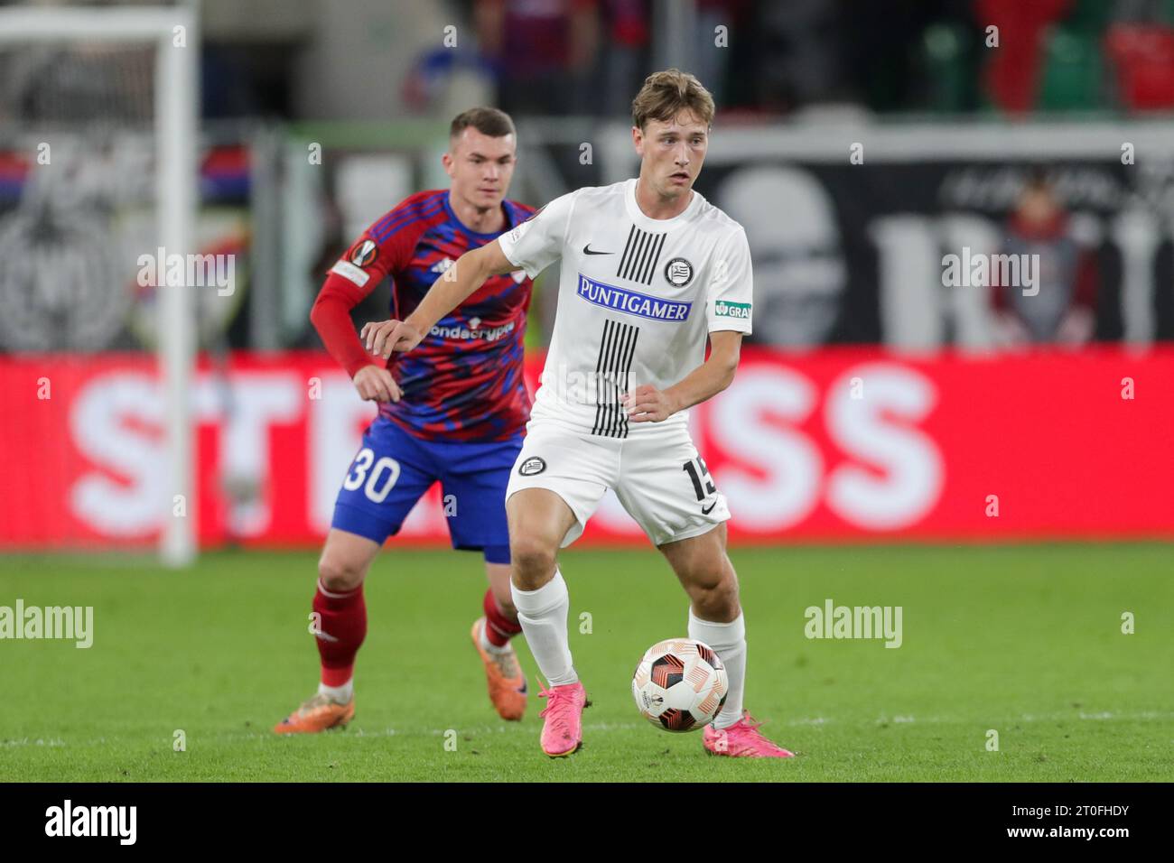 David Affengruber of Sturm Graz seen in action during the UEFA Europa ...