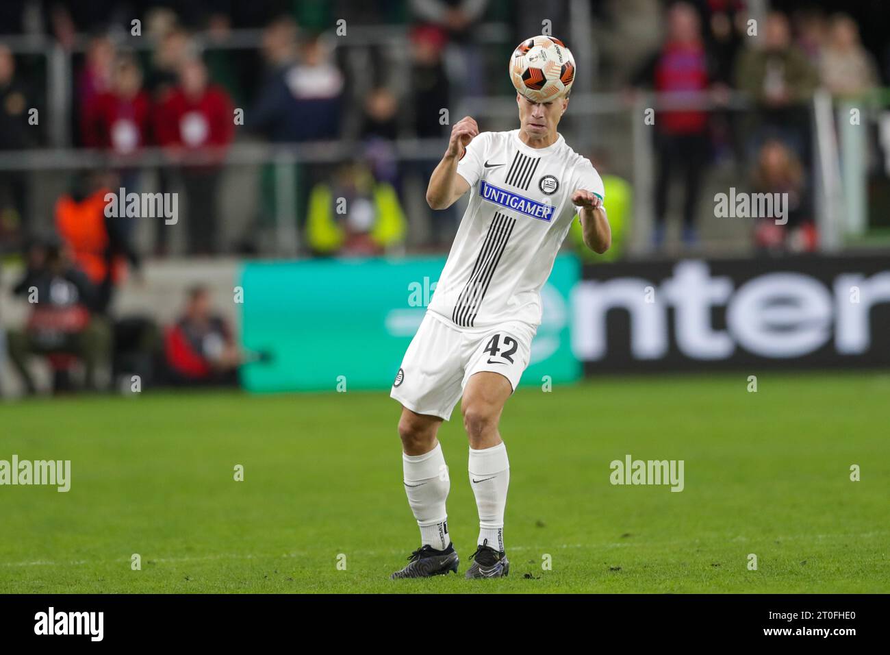 David Affengruber of Sturm Graz seen in action during the UEFA Europa ...