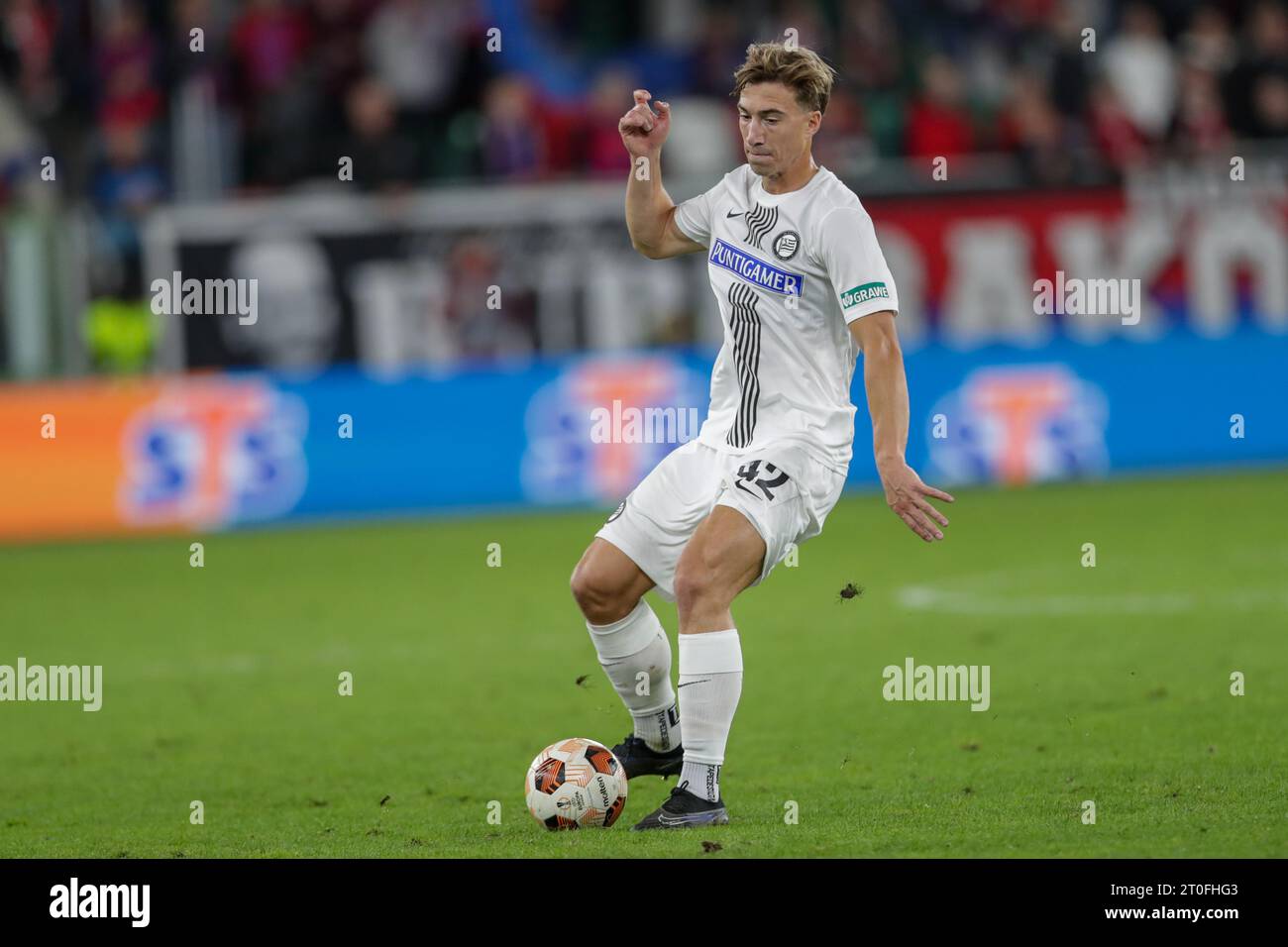 David Affengruber of Sturm Graz seen in action during the UEFA Europa ...