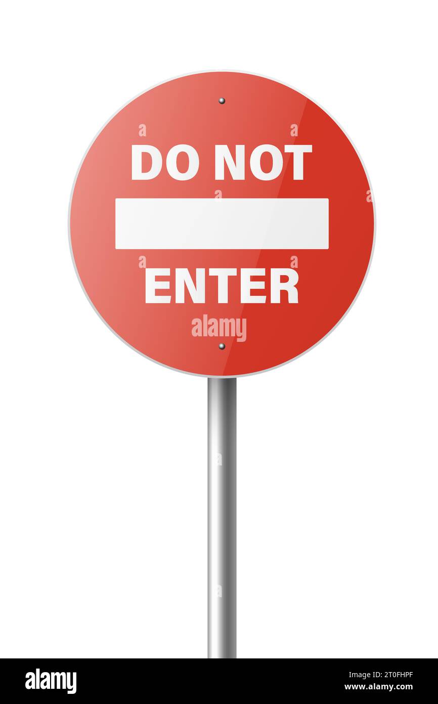 Do Not Enter. Vector Red and White Round Prohibition Sign Icon. Stop ...