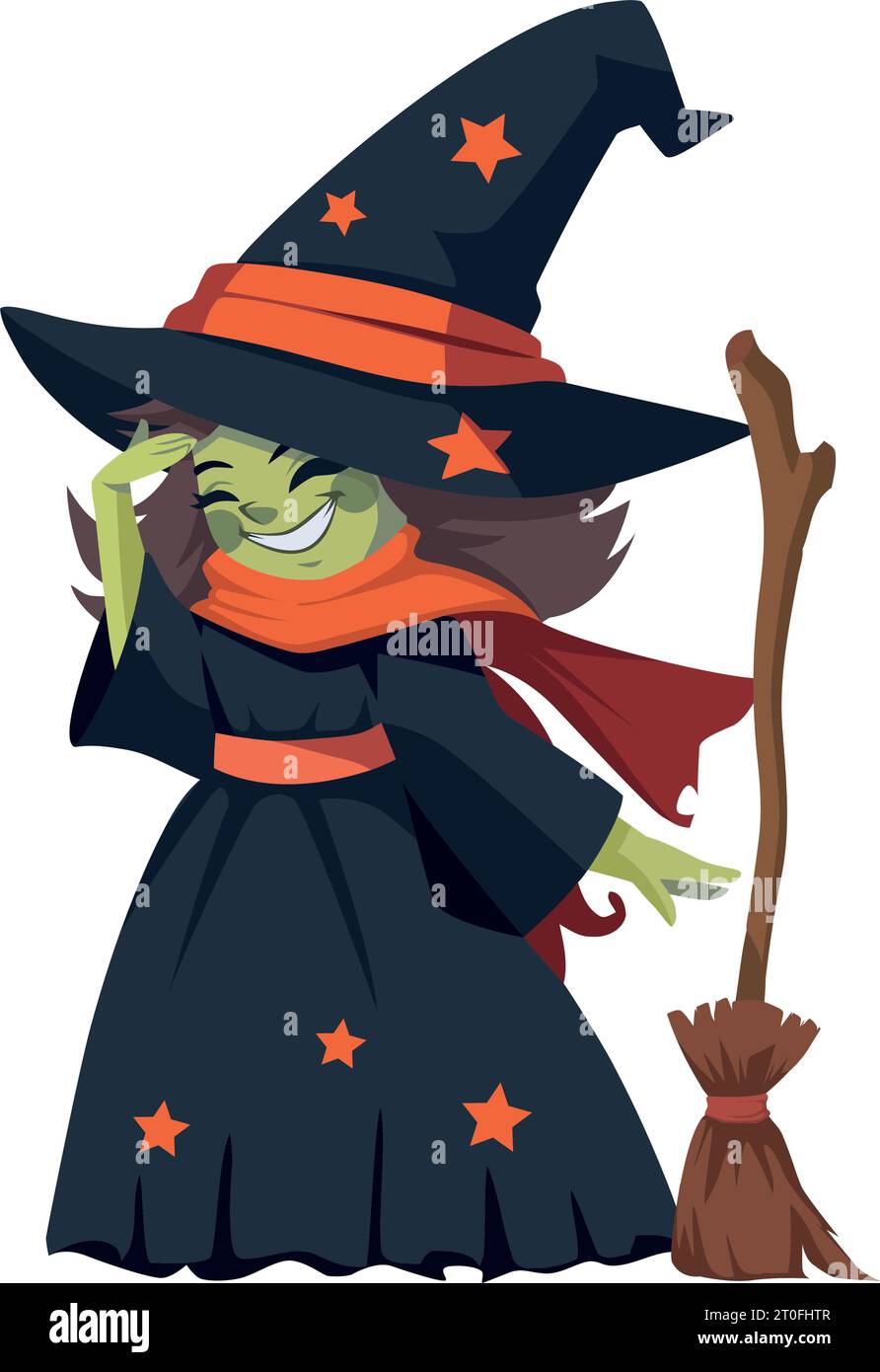 halloween witch cartoon Stock Vector Image & Art - Alamy